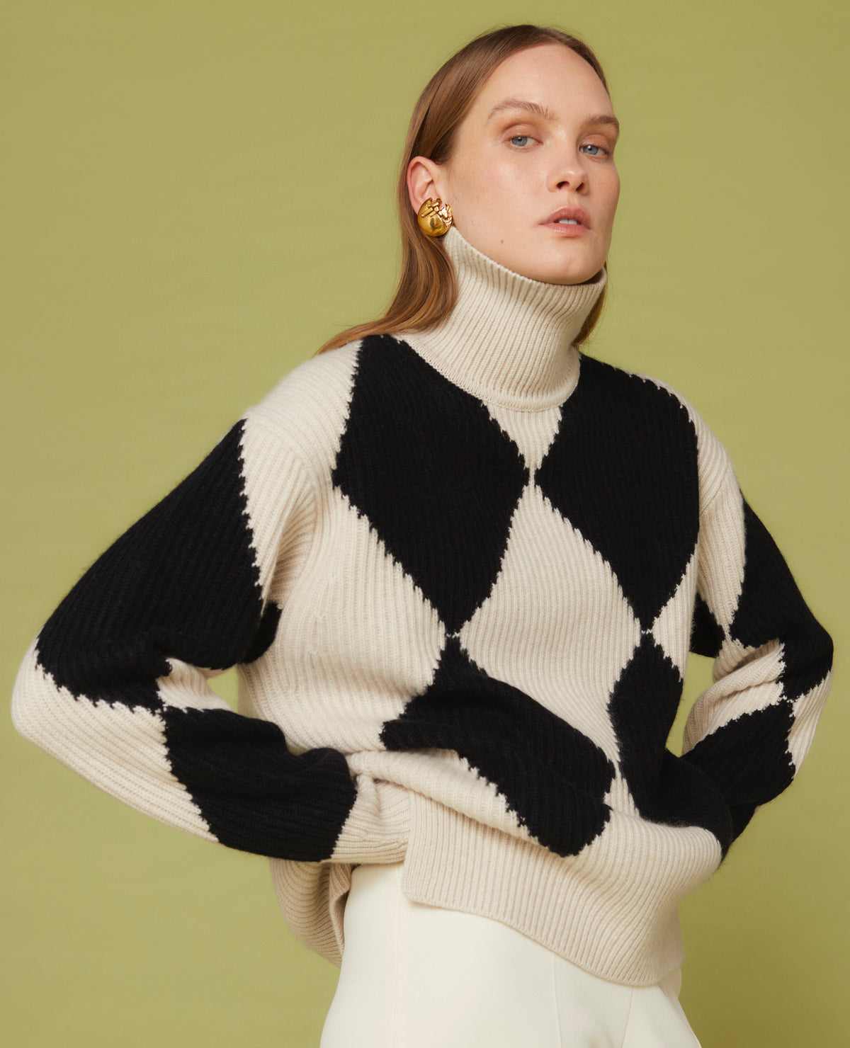 SANDRA ARGYLE ROLL NECK — Podeny London